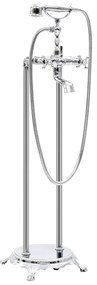 Volně stojící vanová baterie nerezová ocel 99,5 cm stříbrná 145093