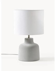 Ručně vyrobená stolní lampa's betonovou podstavou Ike
