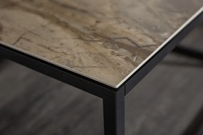 Keramický konferenční stolek Sloane 75 cm taupe mramor