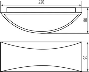 LED svítidlo Kanlux BISO LED EL 8W-W IP54 bílá 29261