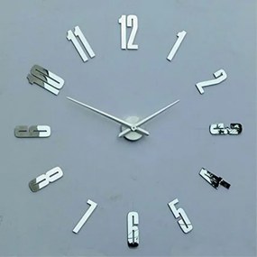 Nástěnné hodiny zrcadlo HOPARTI 3D DIY Hodiny jako obraz Moderní nalepovací nástěnné hodiny | 3D hodiny 12SZ041 HEU+