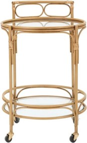 Designový servírovací vozík Gennipha 51 cm hnědý