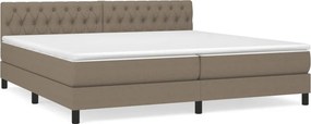 Box spring postel s matrací taupe 200x200 cm textil 3140325