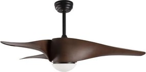 NV 5267611 Stropní ventilátor se světlem BREEZE matná černá / sklo 3ABS dřevěné listy LED 18W 3000K - NOVA LUCE