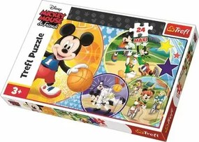 Trefl - Puzzle - Mickey Mouse sportuje MAXI / 24 dílků / 60 x 40 cm /