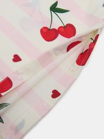 Sinsay - Sada bavlněných povlaků na polštář s potiskem třešní 2 pack - růžová