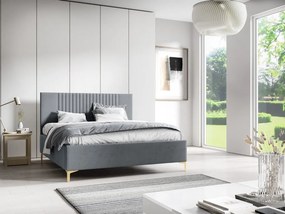 Eka Čalouněná postel LINA+ 90x200 cm Barva látky Trinity: Černá (Trinity 2316), Úložný prostor: Bez úložného prostoru