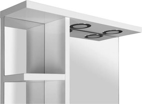 Aqualine KORIN LED zrcadlo s osvětlením a poličkami Rozměry: 50x70x12cm