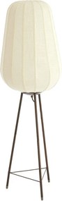 Bílá stojací lampa s textilním stínidlem (výška 133 cm) Bibury – Light &amp; Living