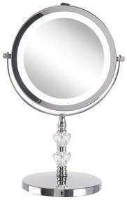 Kosmetické stolní zrcadlo s LED osvětlením ø 20 cm LAON Beliani