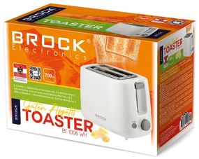 Topinkovač na 2 toasty Brock, 700W, bílý