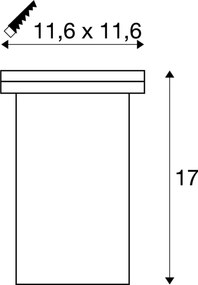 LA 228434 Venkovní svítidlo DASAR EXACT čtyřhranná zápusná 230V GU10 35W 3 - BIG WHITE (SLV)