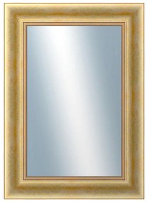 DANTIK - Zarámované zrcadlo - rozměr s rámem cca 50x70 cm z lišty KŘÍDLO velké zlaté patina (2772)