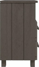 Noční stolky HAMAR 2 ks světle šedé 40x35x62 cm masivní dřevo 340419
