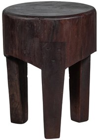 OnaDnes -20% Hoorns Hnědý dřevěný odkládací stolek Pepper 35 cm