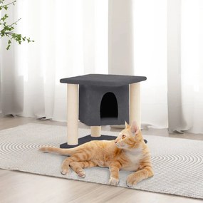 Škrabadlo pro kočky se sisalovými sloupky tmavě šedé 37 cm 171656