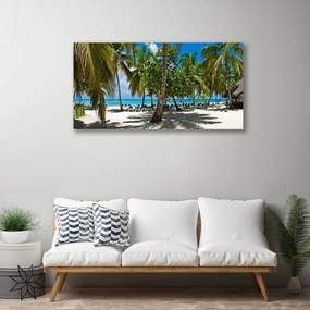 Obraz na plátně Pláž Palma Stromy Krajina 100x50 cm