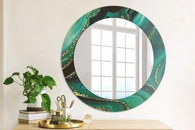 Kulaté dekorativní zrcadlo Emerald marble fi 60 cm