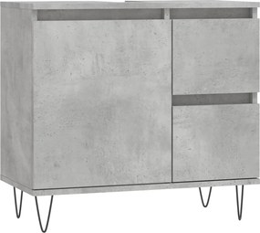 vidaXL 3dílný set koupelnového nábytku kompozitní dřevo [3190225] Barva: šedá sonoma