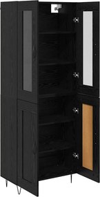Vysoký bufet Černý dub 69,5 x 34 x 90 cm Kompozitní dřevo 3402717