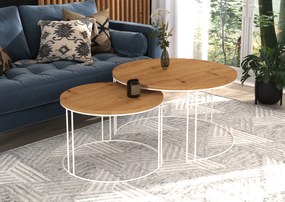 ADRK Furniture Konferenční stolek 2v1 ETTA CT-ETT-W-A