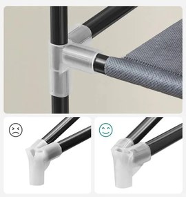 Textilní botník Pompy 84 cm šedý
