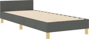 Rám postele s čelo Tmavě šedá 80 x 200 cm textil 3344607
