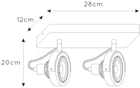 Lucide 31931/24/31 - LED Stmívatelné bodové svítidlo TALA 2xGU10/12W/230V bílá