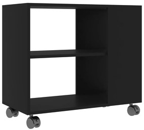 Odkládací stolek černý 70 x 35 x 55 cm kompozitní dřevo - Default Title