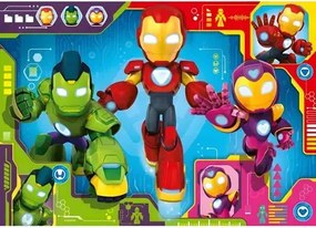 RAVENSBURGER Podlahové puzzle Iron Man a jeho úžasní přátelé / 24 dílk
