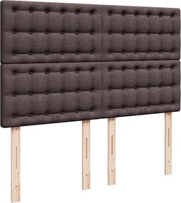 Box spring postel s matrací tmavě hnědá 140x200 cm textil 3291708