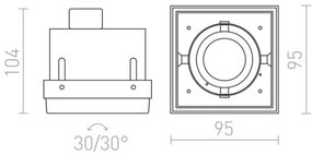 RED - Design Rendl- R12052 - Podhledové svítidlo ELECTRA 1xGU10/50W/230V