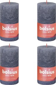 Bolsius Rustikální válcové svíčky Shine 4 ks 130x68mm [440832] Barva: Jemně perleťová