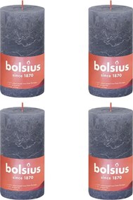 Bolsius Rustikální válcové svíčky Shine 4 ks 130x68mm [440832] Barva: Medově žlutá