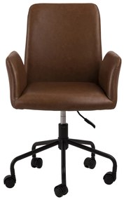 Stylowe krzesło z podłokietnikami Do gabinetu Obrotowe Brązowe FIMAL