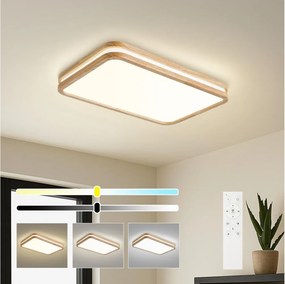 BRILAGI - LED Stmív. svítidlo MOLINA SQUARE LED/54W/230V dub 60x40 cm + DO