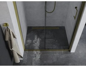 Mexen Apia rozsouvací sprchové dveře 145 cm, Průhledné, Zlatá - 845-145-000-50-00