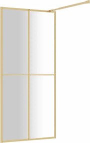Zástěna do průchozí sprchy čiré ESG sklo zlatá 80 x 195 cm 154943
