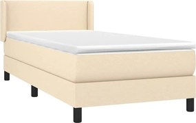 Box spring postel s matrací krémová 100 x 200 cm textil 3129534