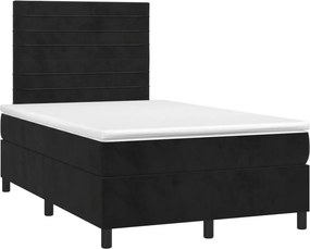 Box spring postel s matrací černá 120 x 190 cm samet 3270003