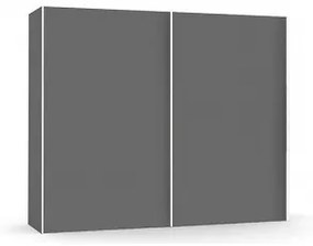 Široká šatní skřín REA Houston up 3 - graphite, střední výplň dveří 1027 - bílá