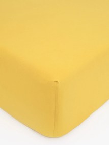 MK Lůžkoviny Jersey prostěradlo Classic 180 × 200 cm - hořčicová