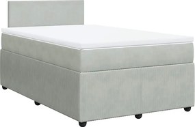 Box spring postel s matrací světle šedá 120 x 200 cm samet 3290004