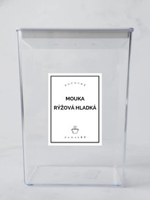 MOUKA RÝŽOVÁ HLADKÁ - omyvatelná samolepka na dózu, výběr rozměrů Ø 5 cm / 5 x 5 cm / 6 x 8 cm | DomaLEP
