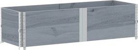 Zahradní truhlík šedý 150x50 cm masivní borové dřevo 3295409