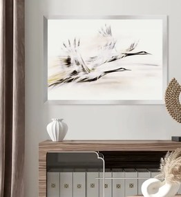 Exkluzivní obraz jeřábů do obývacího pokoje a elegantního interiéru - Jeřábi, Série Šanghaj | Anna Borkowska