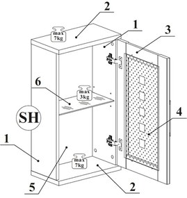 Koupelnová závěsná skříňka Poseidon, dub Sonoma