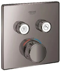 Grohe Grohtherm SmartControl - Termostatická baterie pod omítku se 2 ventily, Hard Graphite 29124A00