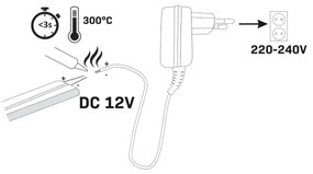 LED Pásek NEON 5 m LED/27W/12V IP65 modrá