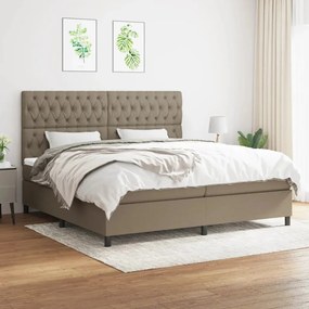 Box spring postel s matrací textil taupe